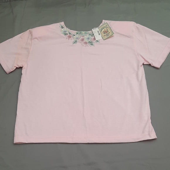 Emerald | Tops | New With Tags Emerald Pink Top With Floral Embroidery ...